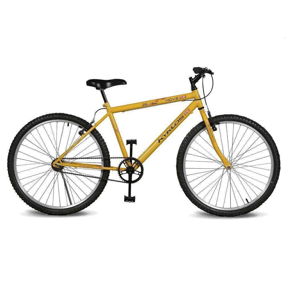 Bicicleta Kyklos Aro 26 Move Sem Marchas Amarelo | MadeiraMadeira