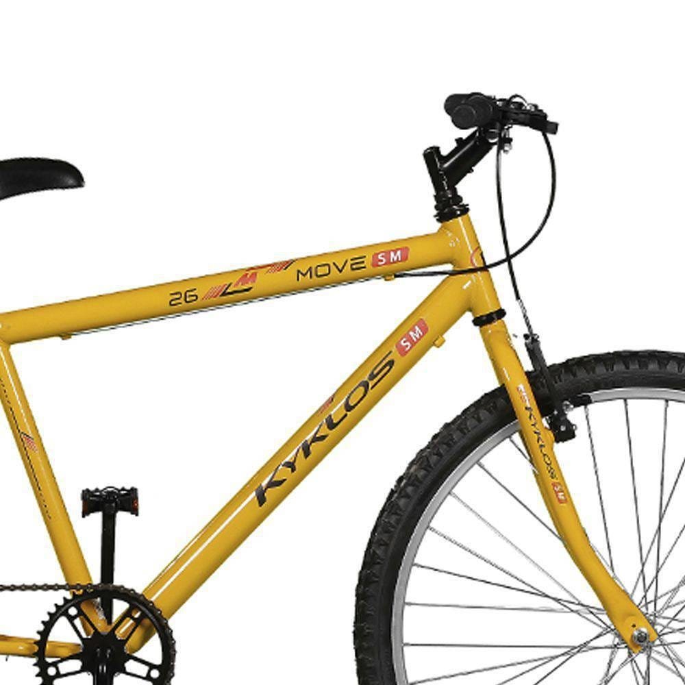 Bicicleta Kyklos Aro 26 Move Sem Marchas Amarelo | MadeiraMadeira
