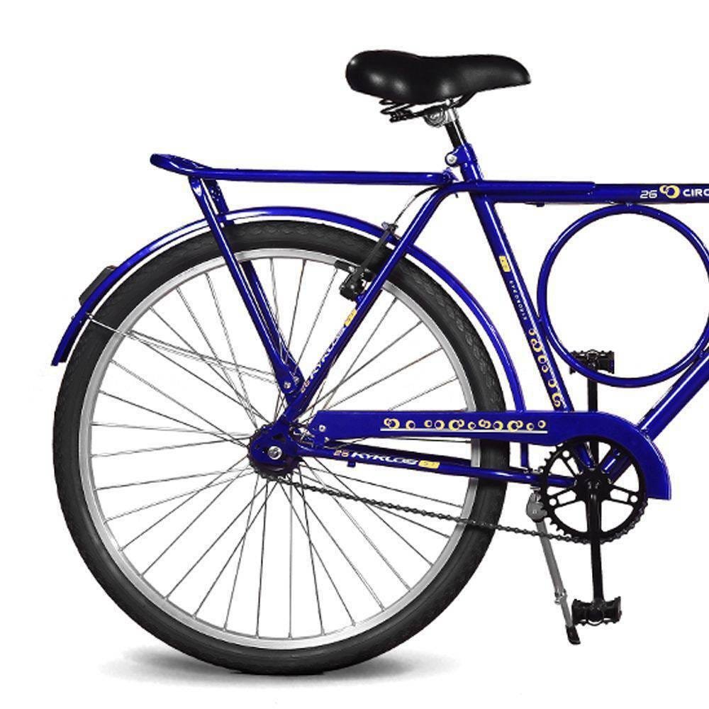 Bicicleta Kyklos Aro 26 Circular 5.7 Freio Manual Azul | MadeiraMadeira