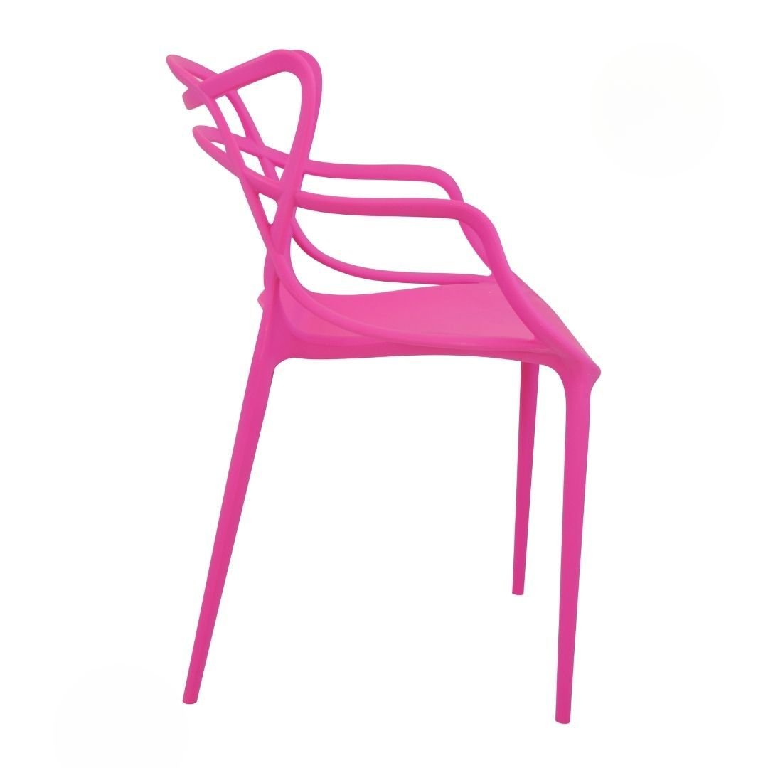 Kit 2 Cadeiras Allegra Design Durável Uso Interno e Externo:rosa ...