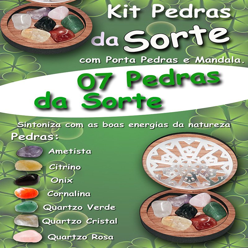 Kit Pedras da Sorte e das Boas Energias Decoramix Kit da sorte ...