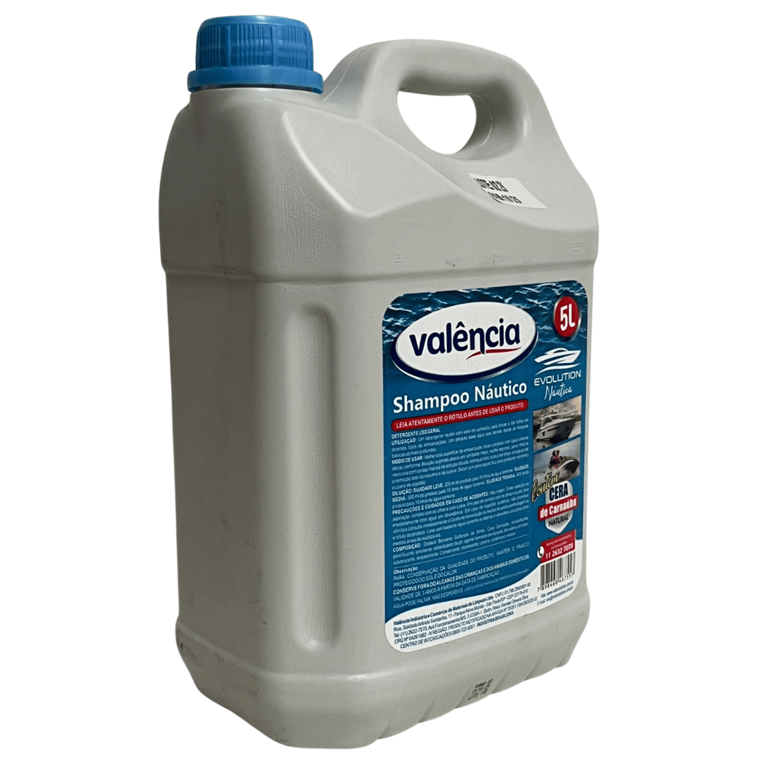 Shampoo Náutico Lava Lancha com Cera Carnaúba Valencia 5 Lt ...
