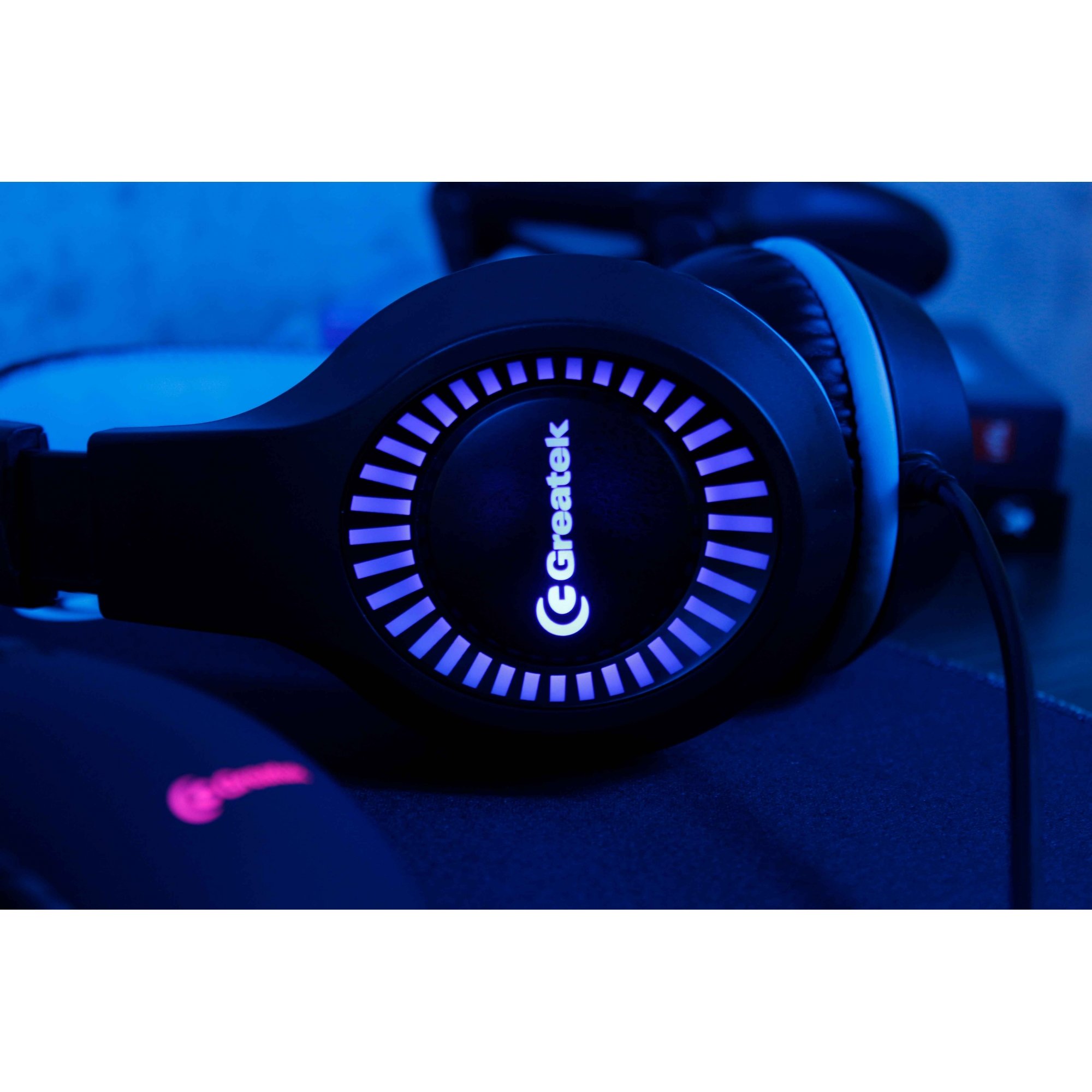 Headset Gamer Greatek Zeus com Fio e LED Azul Ps4 xbox Pc | MadeiraMadeira