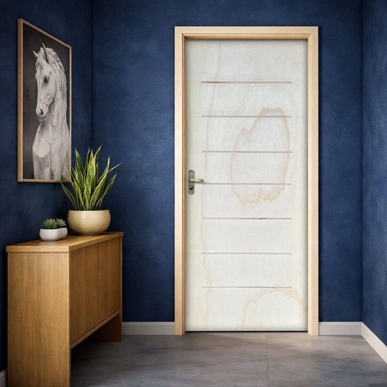 Folha de Porta de Madeira 210x72cm Cristal Amescla Uniportas Marrom ...
