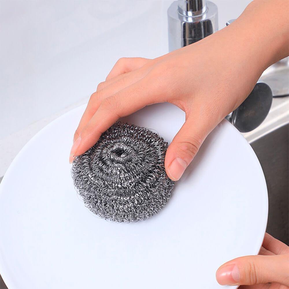 Kit 12 Esponjas Aço Inox Limpeza Pesada - Powermaid 26003.80.1011/12 ...