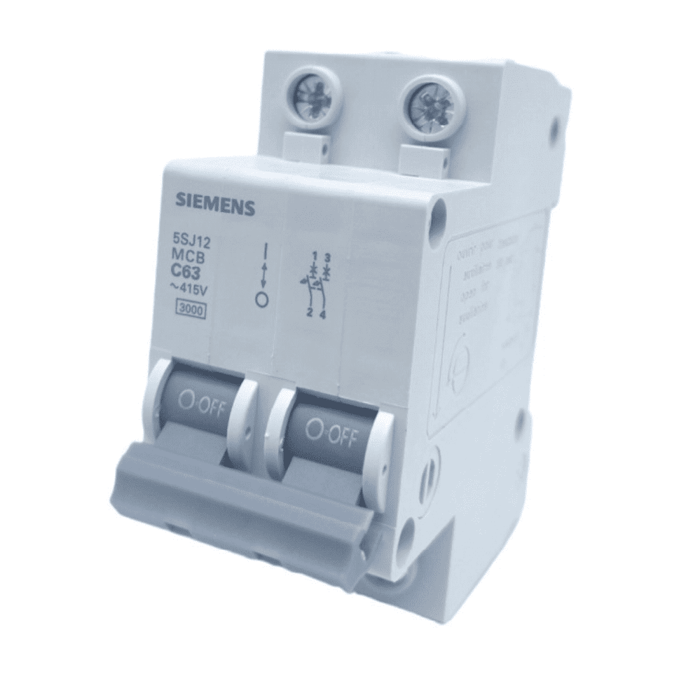 DISJUNTOR BIFÁSICO BIPOLAR MINI DIN CURVA C 5SJ1 SIEMENS:63A | MadeiraMadeira