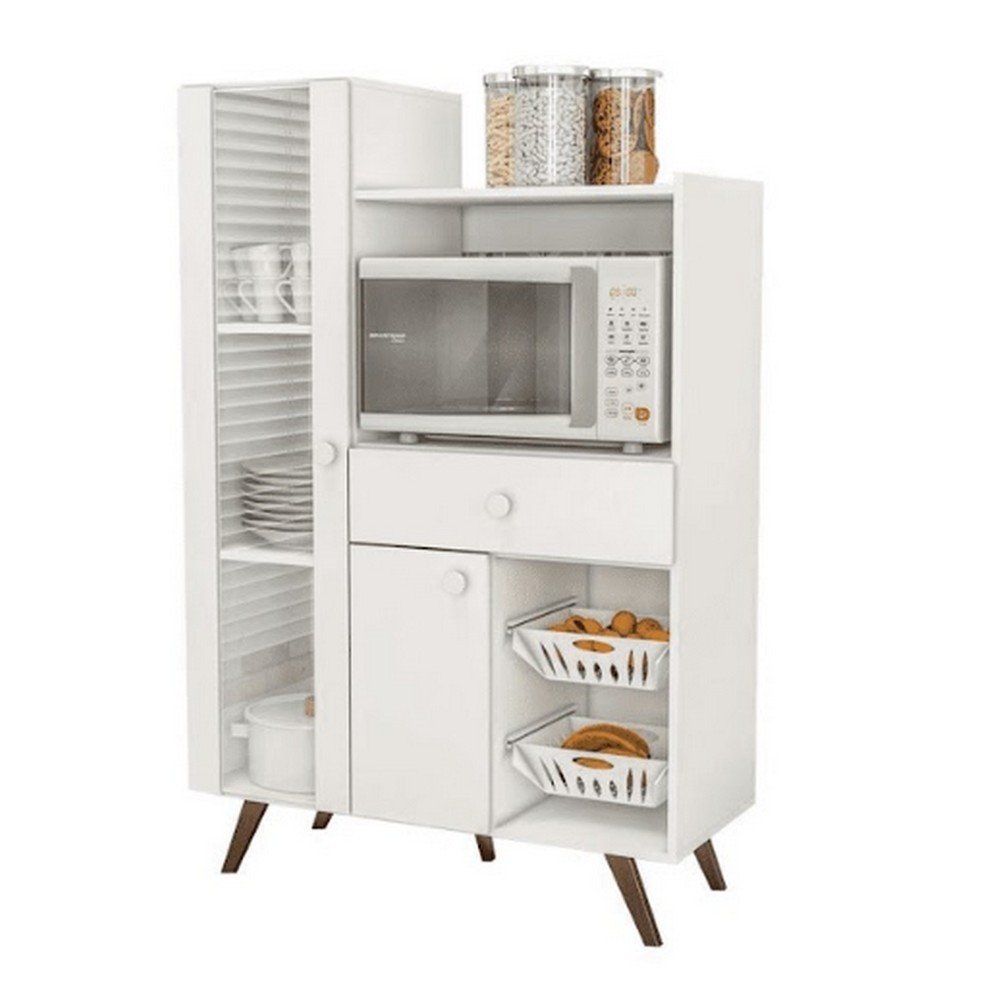 Balcão Multiuso 960x1450x420mm Movelbento Branco | MadeiraMadeira