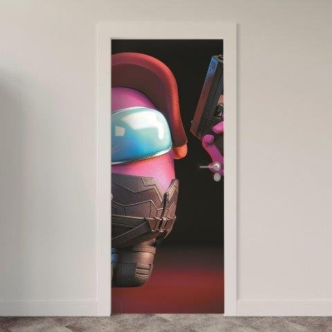 Adesivo de Porta Games Among Us | MadeiraMadeira