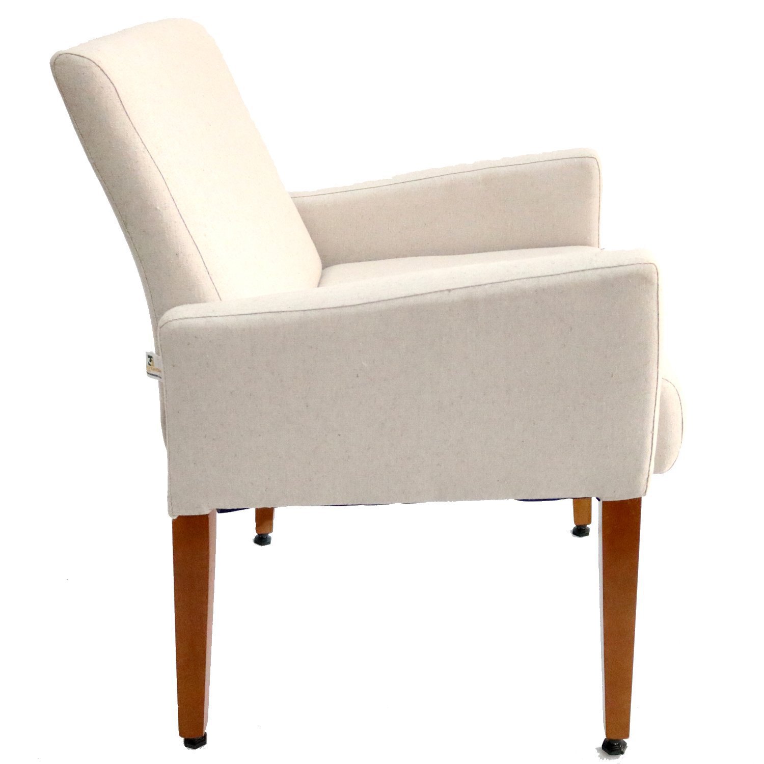 Poltrona Estofada Com Braço Lilian Creme | MadeiraMadeira