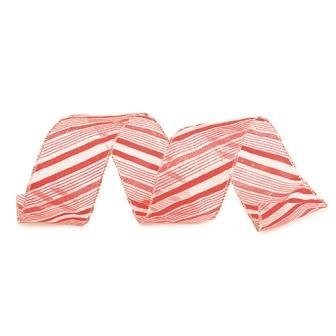 Fita Natalina Listras em Diagonal Vermelha 6,3cm 9m 1 Peça | MadeiraMadeira