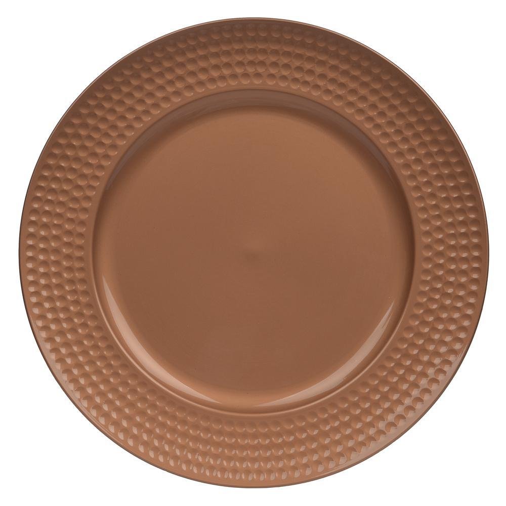 Kit De 6 Sousplat Rose 33Cm Plástico - Florarte | MadeiraMadeira