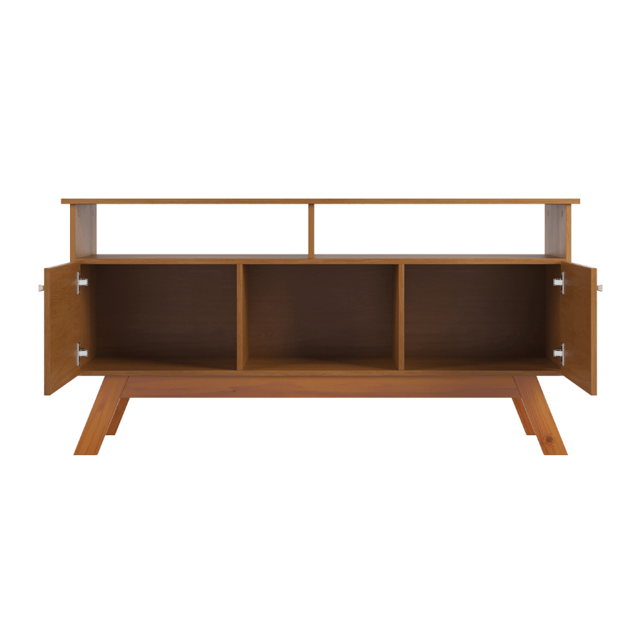 Rack para TV até 50 Polegadas Amêndoa Amsterdã com 2 Portas Tebarrot ...