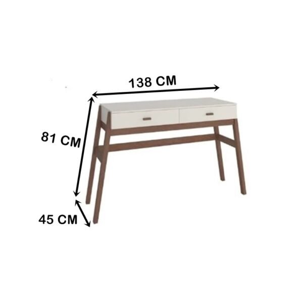 Aparador 2 Gavetas Premium Off White Com Amêndoa - Tebarrot | MadeiraMadeira