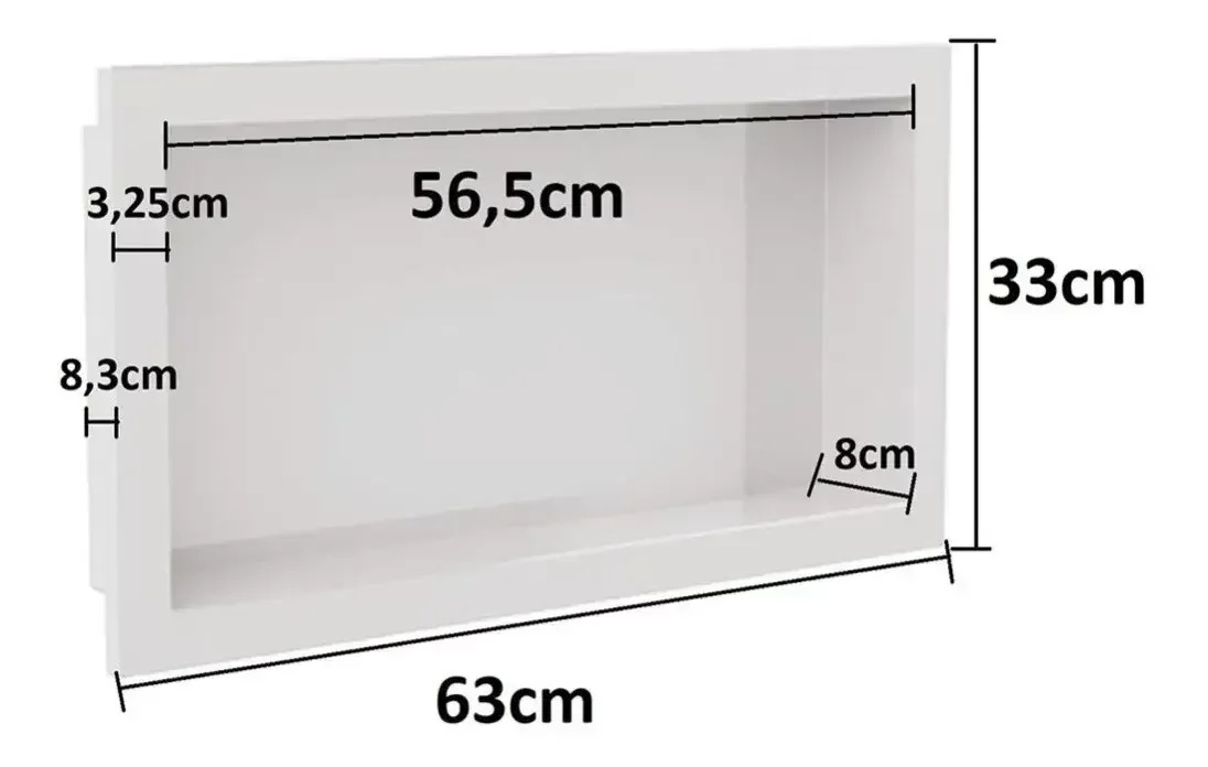 Nicho Para Banheiro E Cozinha 30x60 Parede Embutir | MadeiraMadeira