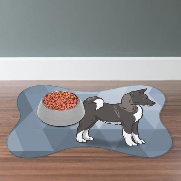 Tapete Pet Akita Inu Azul 46x33cm | MadeiraMadeira