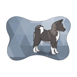 Tapete Pet Akita Inu Azul 46x33cm | MadeiraMadeira