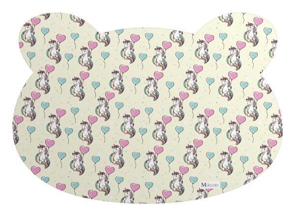 Tapete Pet Mdecore Urso Unicórnio Bege 54x39cm | MadeiraMadeira