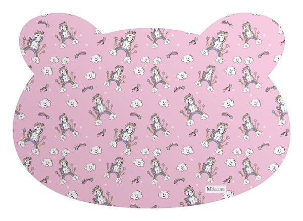 Tapete Pet Mdecore Urso Unicórnio Rosa 54x39cm | MadeiraMadeira
