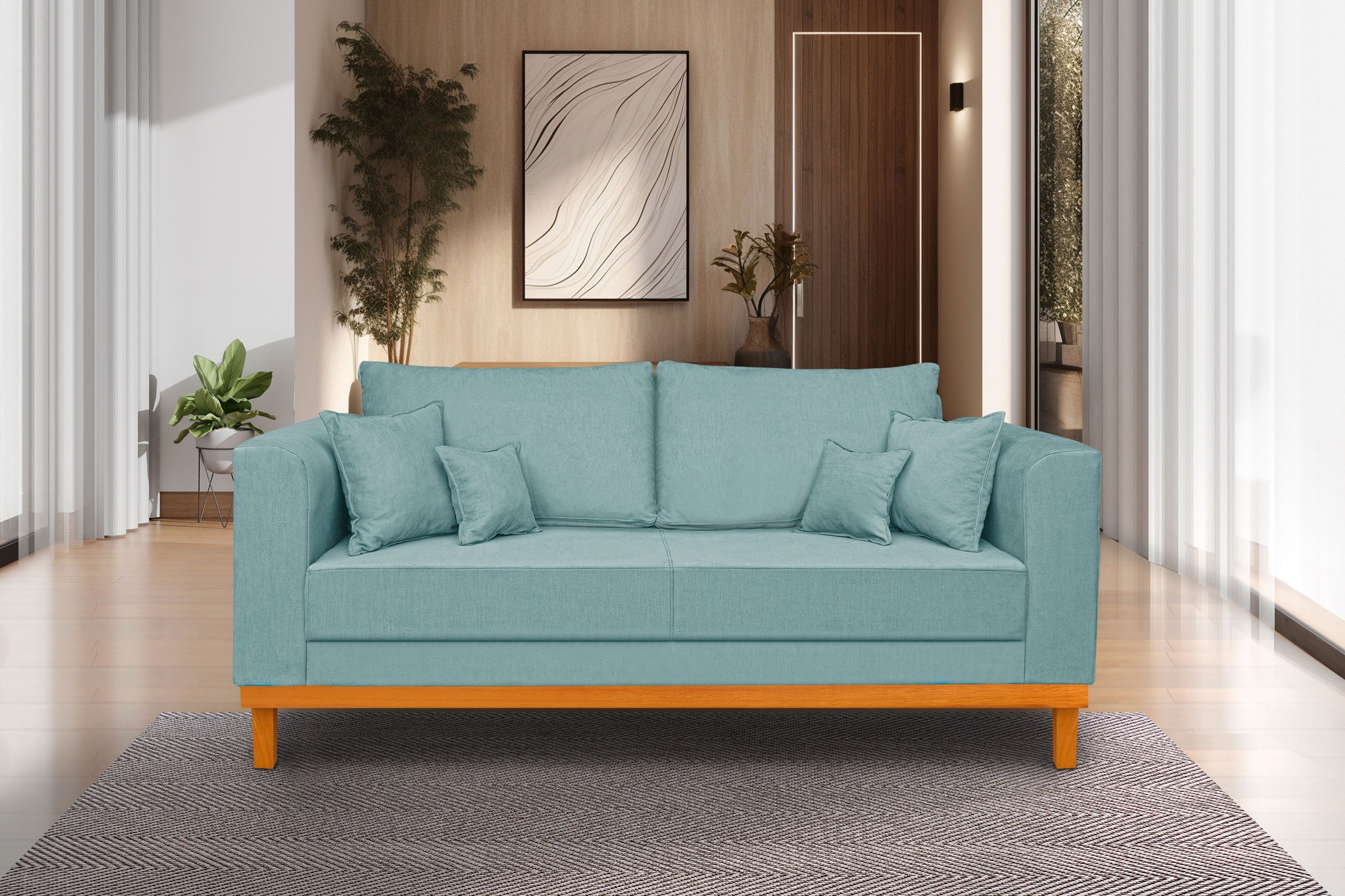 Sofa 3 Lugares Benny Verde | MadeiraMadeira