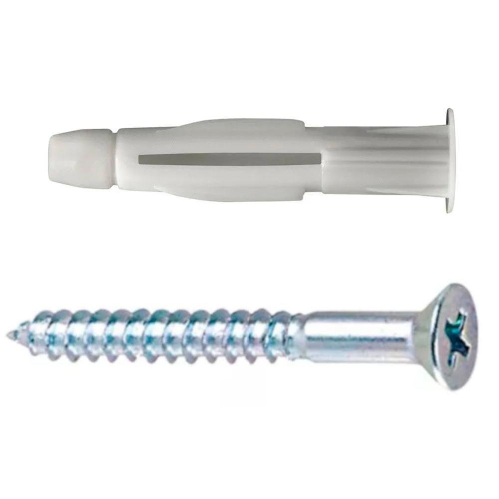 Bucha Parafuso De Cabeça Chata P/ Drywall 8Mm 40 Peças | MadeiraMadeira