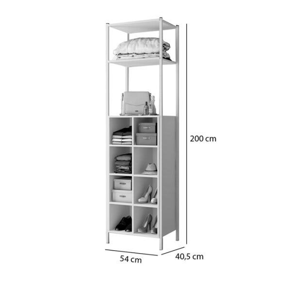 Kit 3 Roupeiros Modulares Oxford 540A 540B 540C Preto Demoliçao Fosco ...