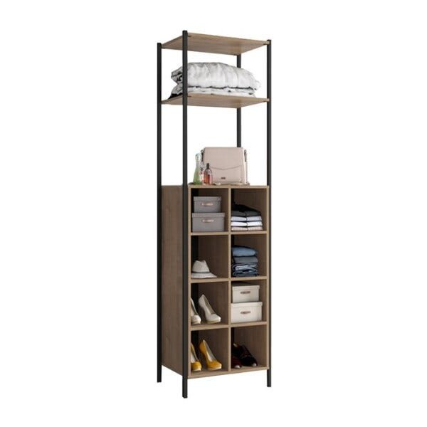 Kit 3 Roupeiros Modulares Oxford 540A 540B 540C Preto Demoliçao Fosco ...