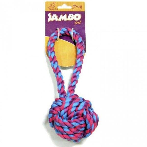 Brinquedos Para Cachorro Bola de Corda Com Alça Grande | MadeiraMadeira