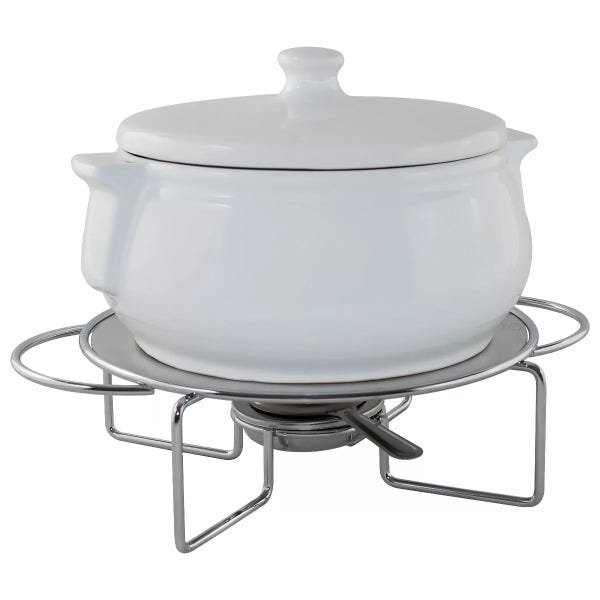 Rechaud Sopeira 3,9L em Cerâmica Com Acendedor Inox - Branco ...