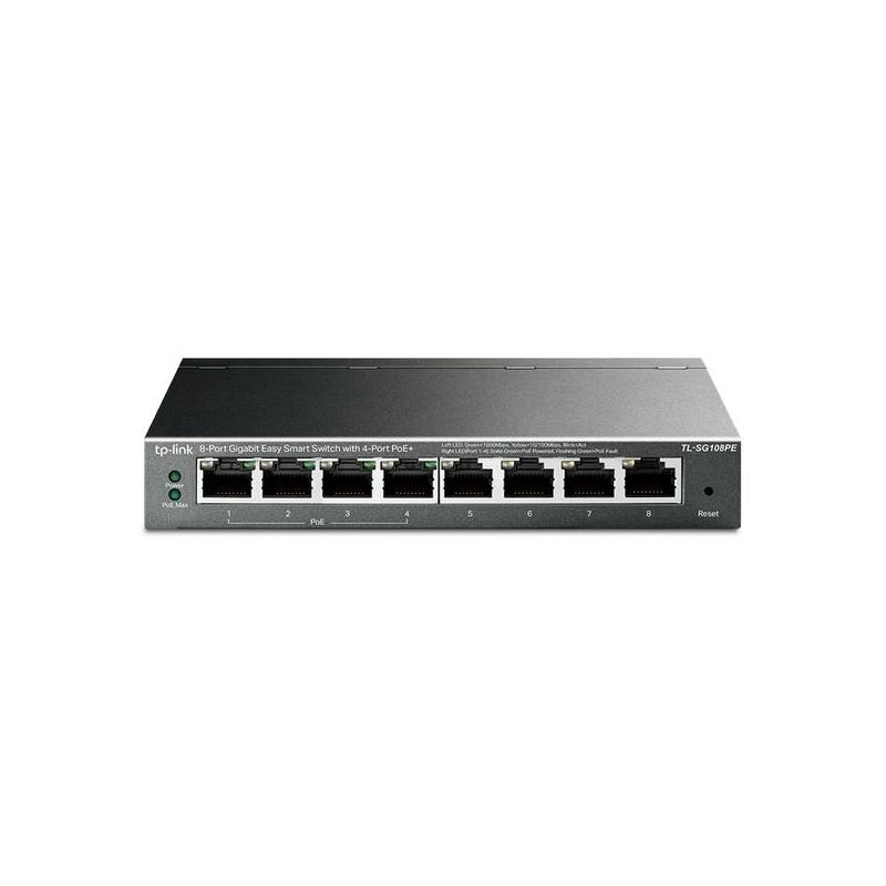 Roteador Switch Ethernet Tp-link Tl-sg108pe 8 Portas 10/100/1000mbps ...