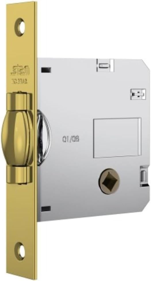 Fechadura 1025 T. Rolete Roseta Quadrada Wc Gold | MadeiraMadeira