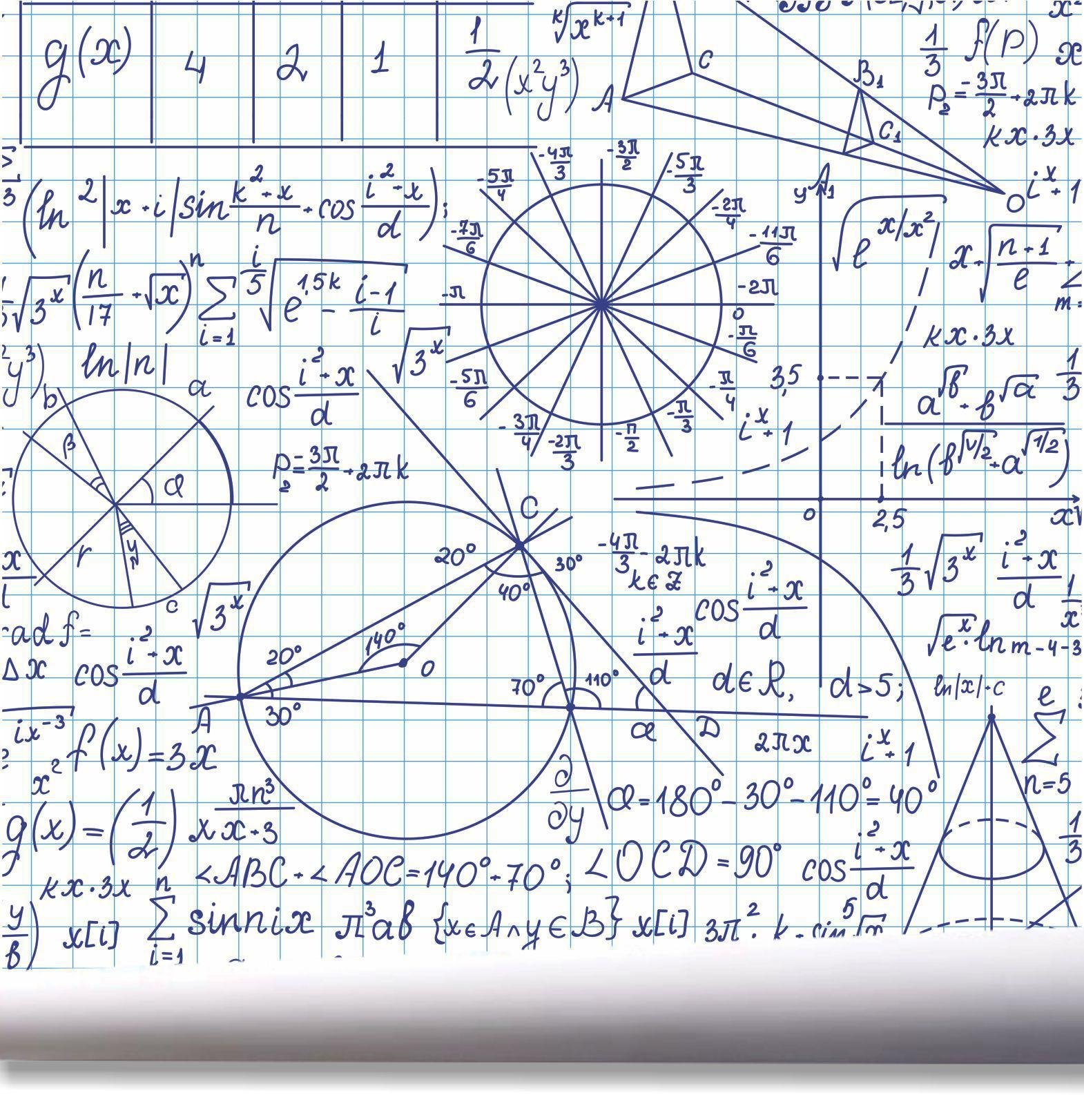 Papel De Parede Matematica Calculo Escolar Kit 02 Rolos A722 ...