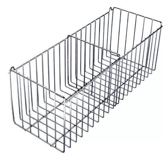 Cesto Aramado de Parede com Divisória N5 Cromado | MadeiraMadeira