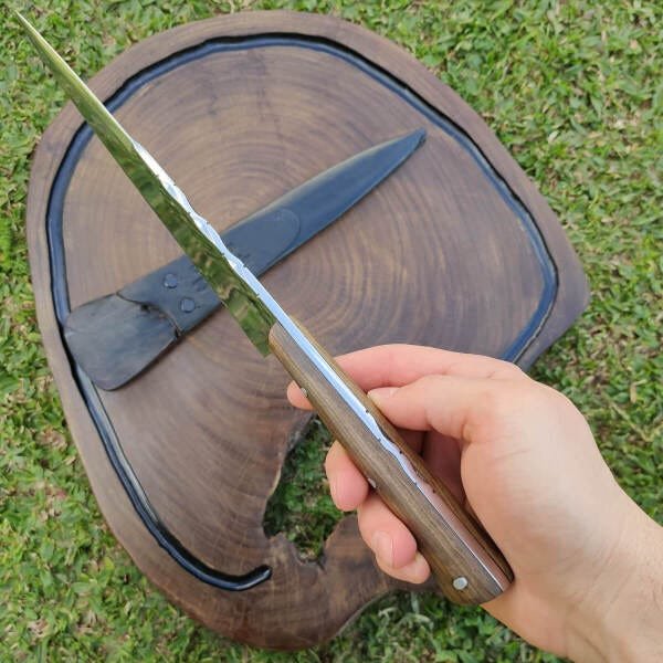 Faca Gaúcha para Churrasco Artesanal 8" em Aço Carbono 5160 Cabo DAvila ...