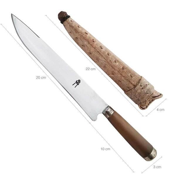 Faca Artesanal Gaúcha Modelo Antiga de Churrasco 8" Aço Carbono 1070 ...