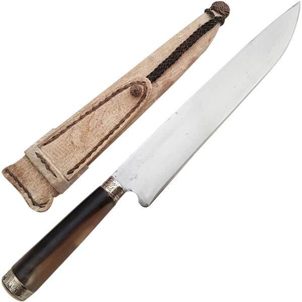 Faca Artesanal Gaúcha Modelo Antiga de Churrasco 8" Aço Carbono 1070 ...