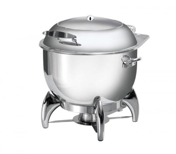 Rechaud Redondo Inox com Visor em Vidro Temperado | MadeiraMadeira