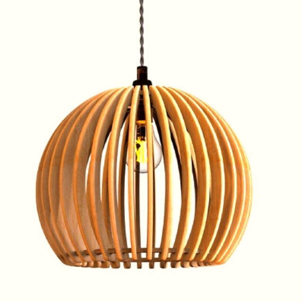 Luminária Teto Tipo Pendente Em Mdf - Completa | MadeiraMadeira