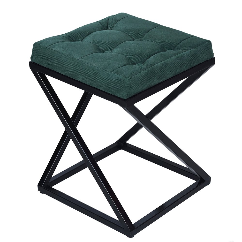 Banqueta Paris Baixa Estofada Industrial Banquinho Elegance Suede Verde ...