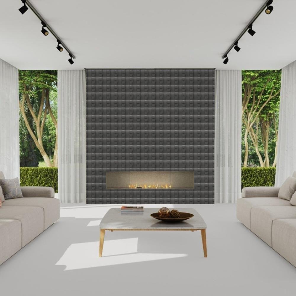 Porcelanato Natural Space Block Cinza Escuro 20,1x20,1cm | MadeiraMadeira