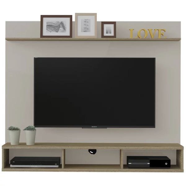 Painel para TV até 55 Polegadas Mister Off White Mescla Artely ...