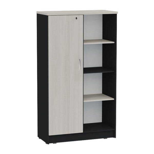 Armário Alto 1 Porta Ar2512 Amantea Preto Seara | MadeiraMadeira