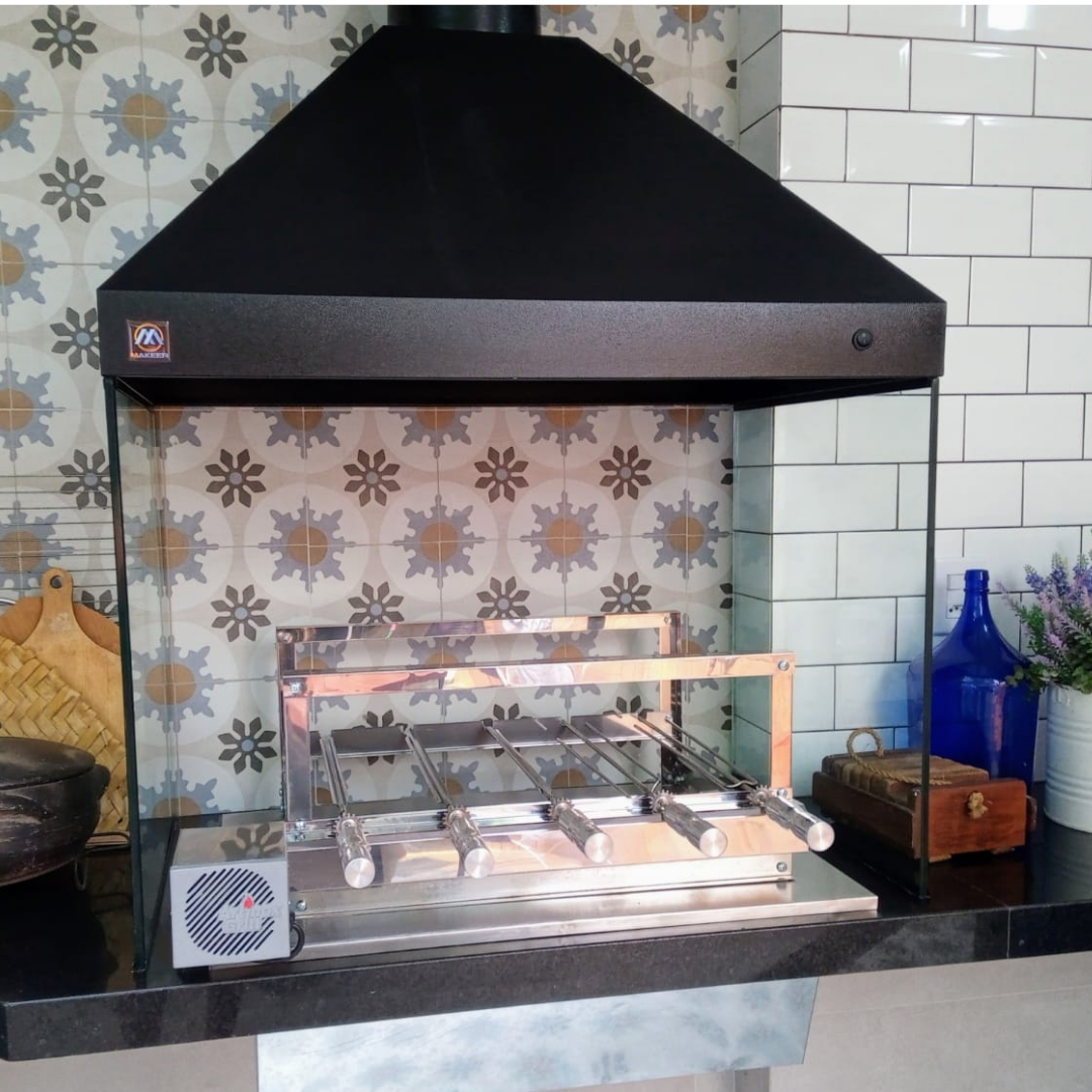 Kit Churrasqueira Gourmet Makeer Aço Grill Giratório 0538 M ...