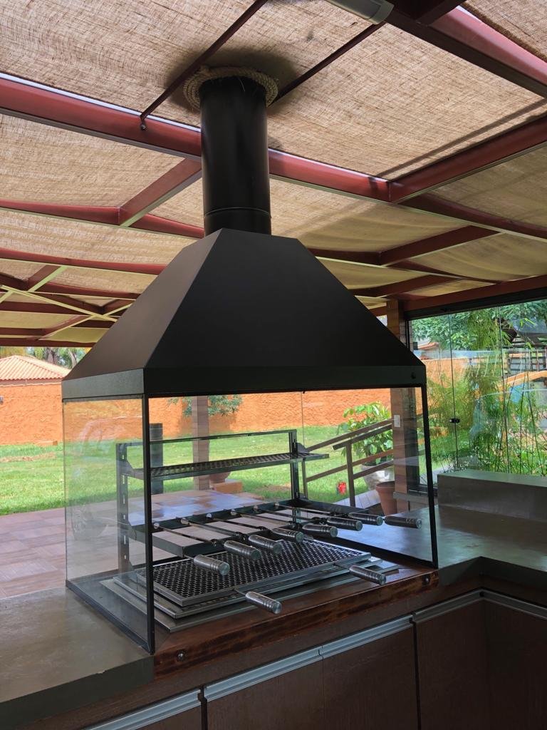 Kit Churrasqueira Gourmet Makeer Coifa Duto Aço C. 0362 G | MadeiraMadeira