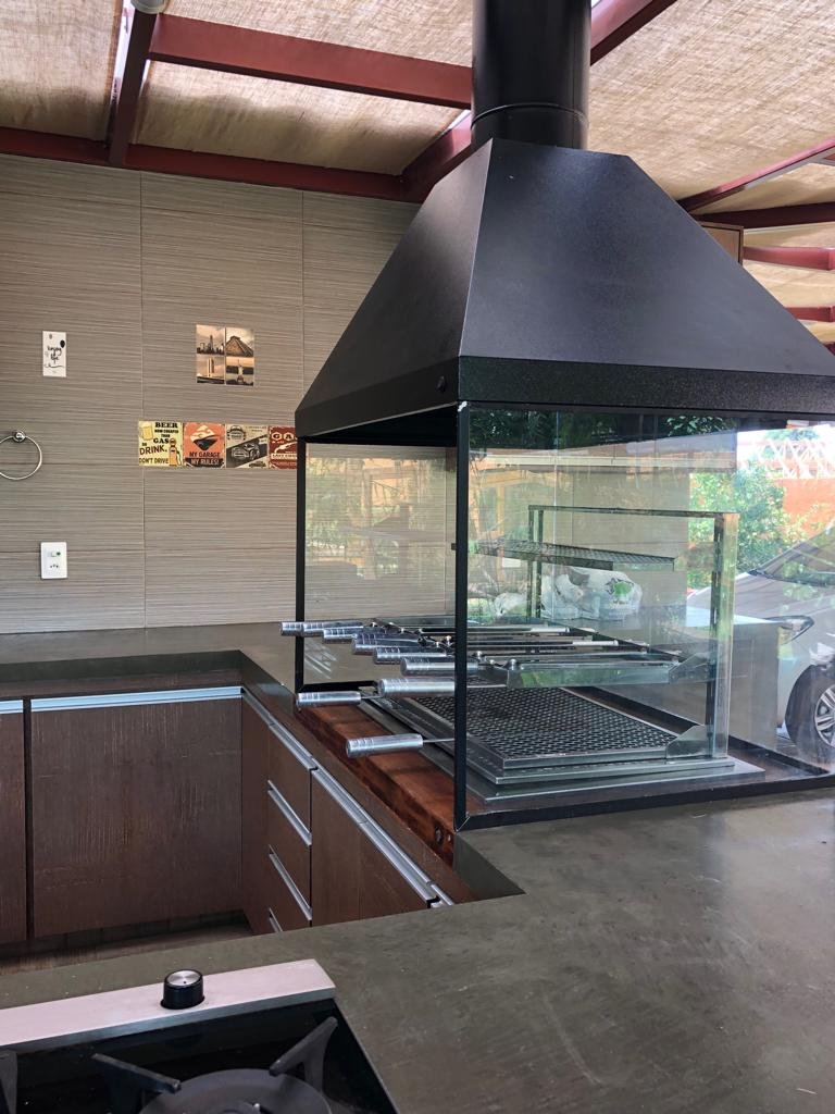 Kit Churrasqueira Gourmet Makeer Coifa Duto Aço C. 0362 G | MadeiraMadeira