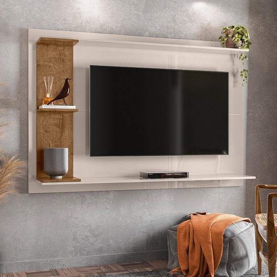 Painel Invictus 160 - Off White/Madero Canela - P/ TV de até 55 ...