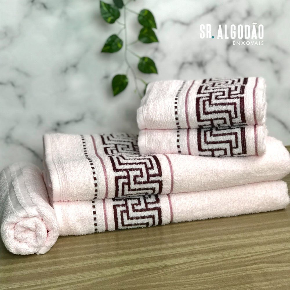 Jogo de Toalha 5 Peças Torin Karsten - Rosa Marshmallow | MadeiraMadeira