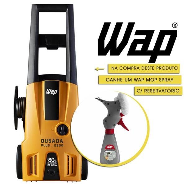 Lavadora de Alta Pressão WAP Ousada Plus 2200 + Brinde Rodo Limpa ...