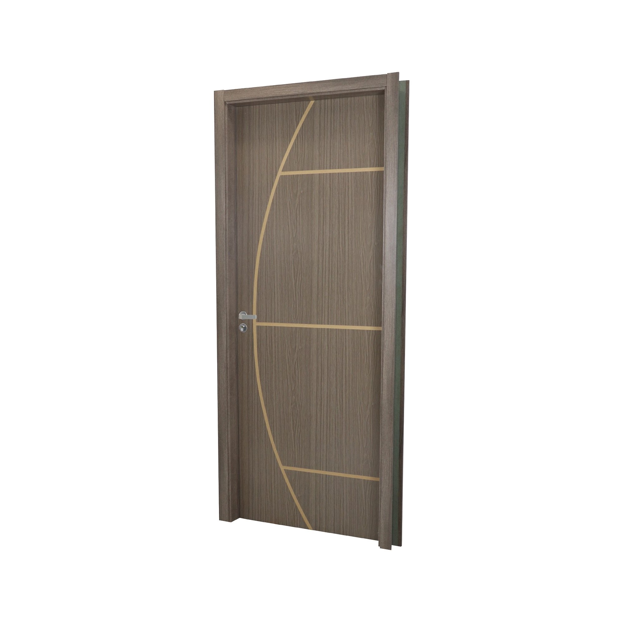 Kit Porta de Madeira Decorada 215x84cm com Batente de MDF Ultra 12cm ...