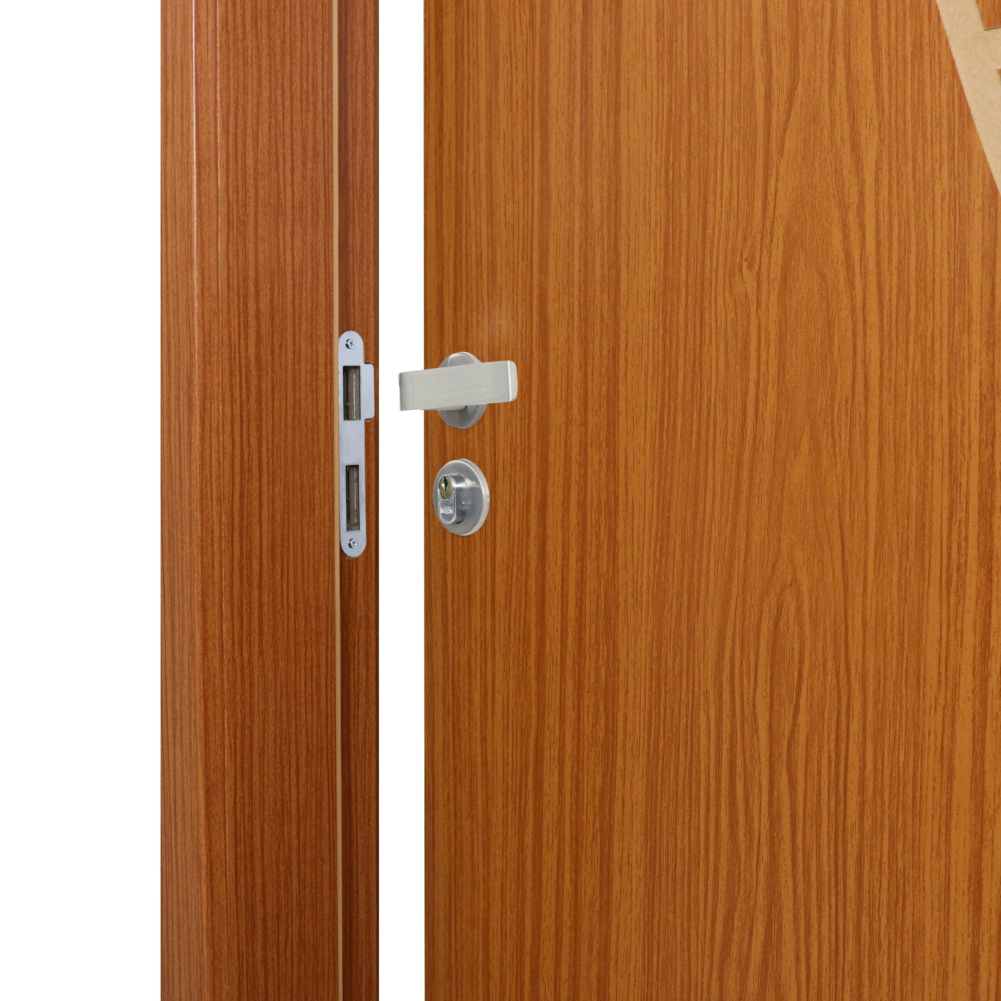 Kit Porta de Madeira Decorada 215x94cm com Batente de MDF Ultra 12cm ...