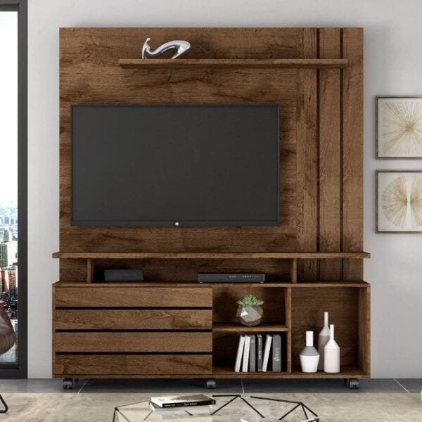 Home Serrano TV até 60 Polegadas - Cacau | MadeiraMadeira